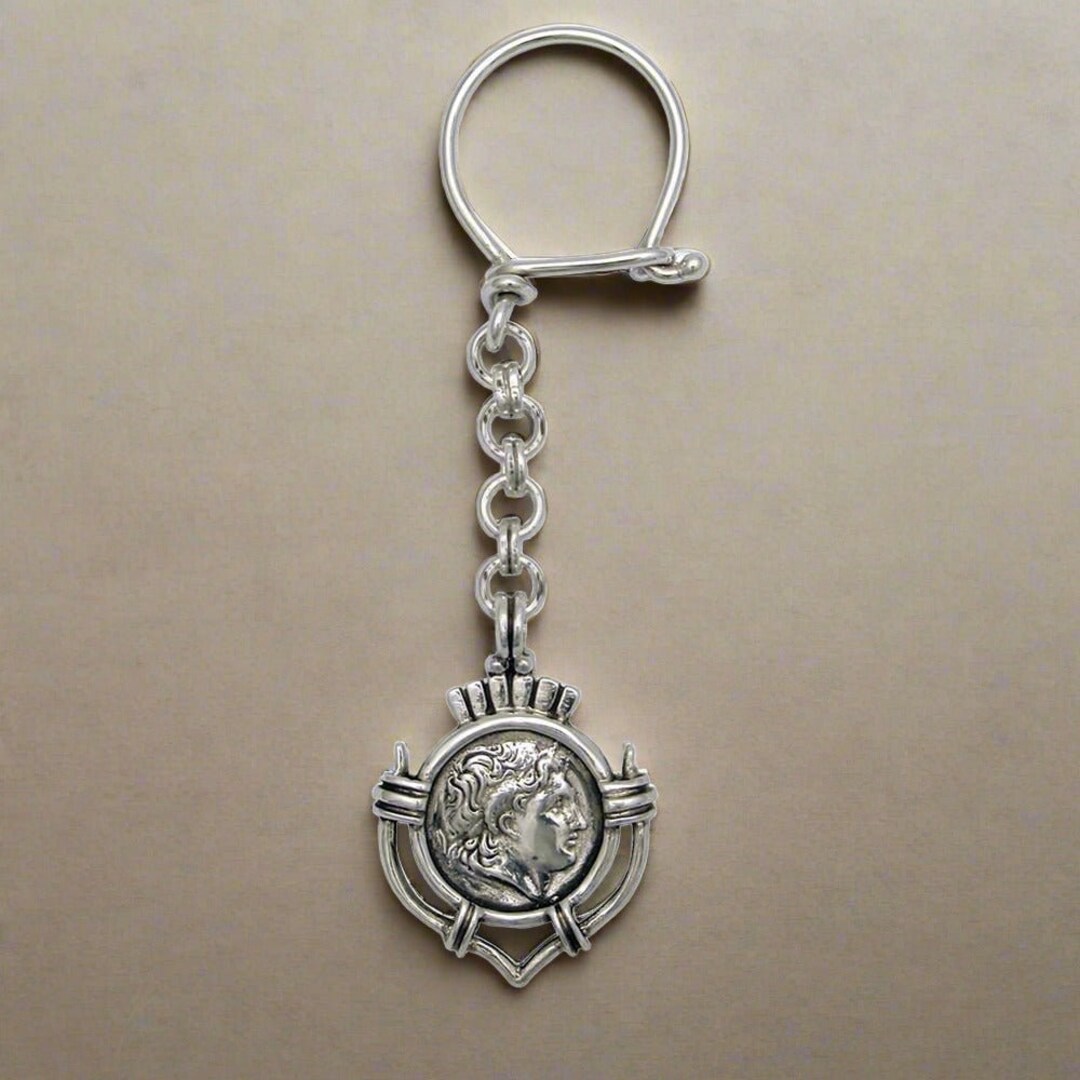 Alexander the Great Keychain in Sterling Silver (MP-05) - Etsy