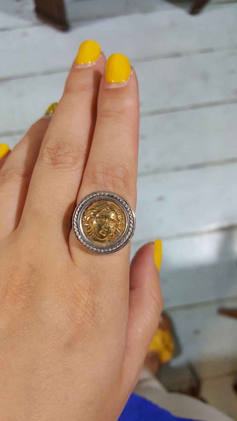 Helios Ancient Sun God and Rose Ring, Ancient Coinage of Rhodes, Art ...