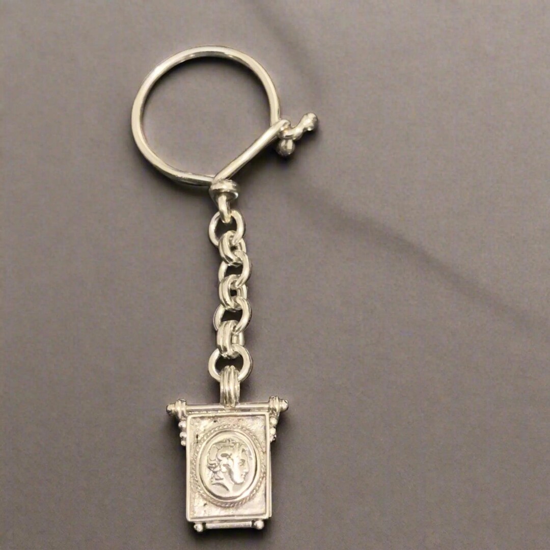 Keychain in Sterling Silver, Alexander the Great (MP-32) - Etsy