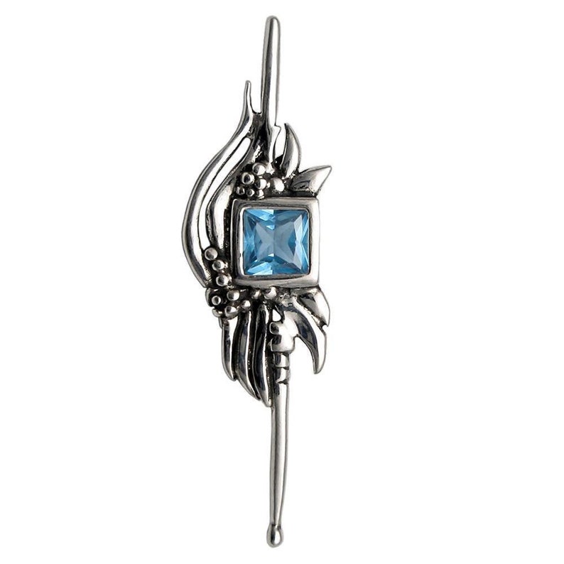 Greek Traditional Flower Brooch in Sterling Silver With Zircon (K-26 ...