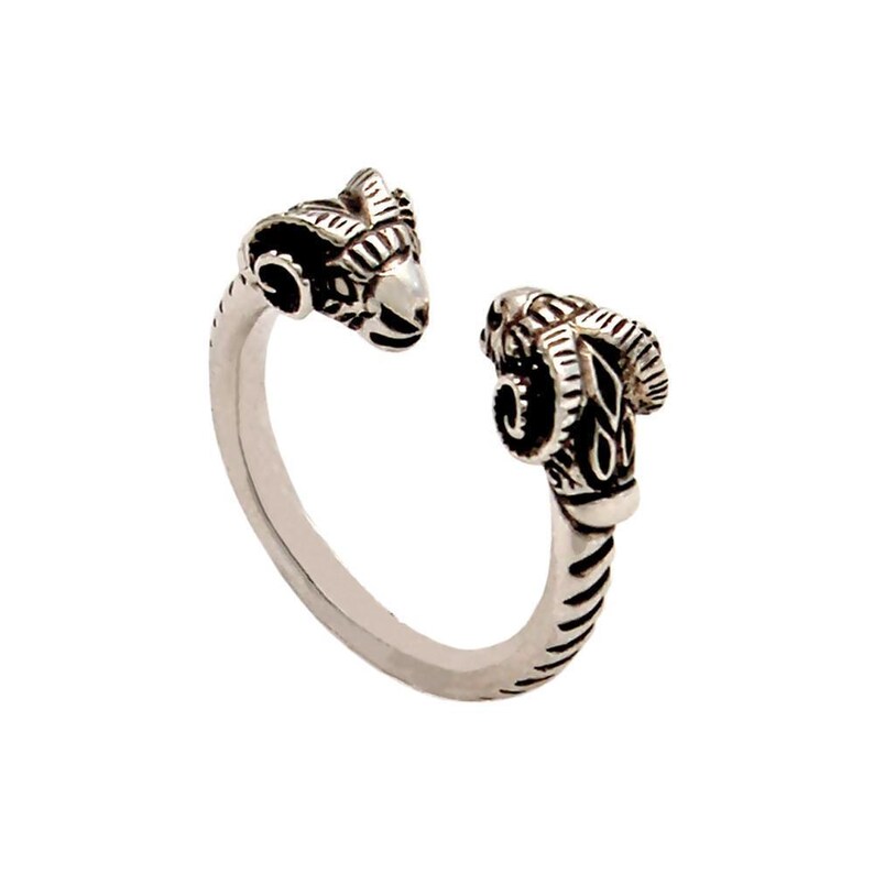 Ram Ring, Ram Head Ring in Solid Sterling Silver (DT-90) - Etsy