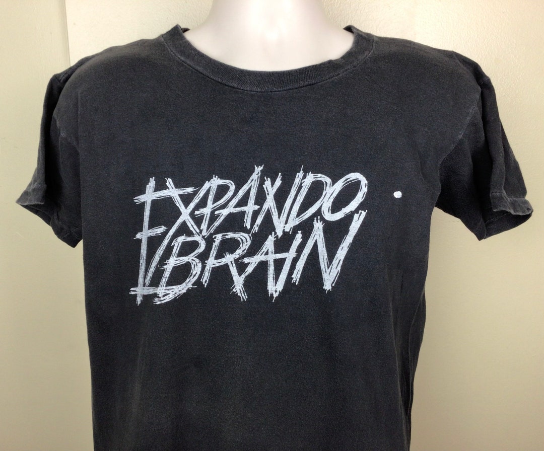 Vtg 80s Expando Brain Vacant Lot Records T-shirt Black M/L Punk Lo Fi ...