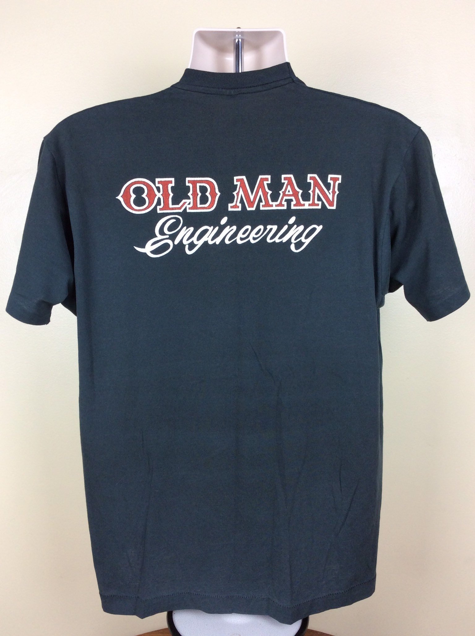 Vtg 80s Old Man Engineering T-shirt Black L/XL Screen Stars - Etsy UK