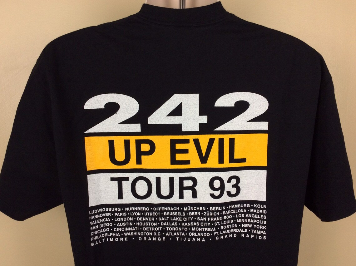 Vtg 1993 Front 242 Concert T-shirt Black XL 90s up Evil Tour | Etsy