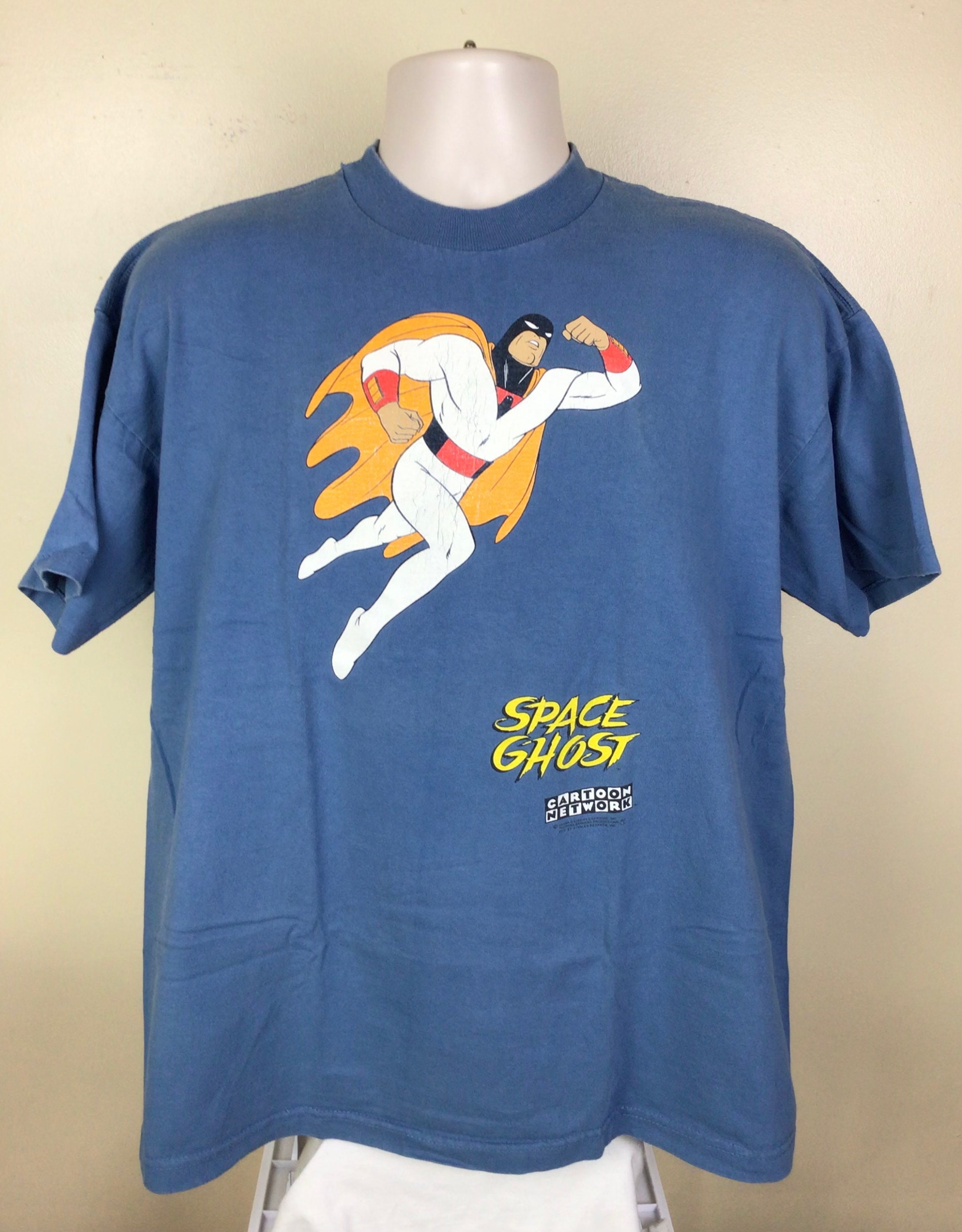 Vtg 90s Space Ghost T-shirt Blue L/XL Stanley Desantis Vtg 90s Space Ghost T-shirt Blue L/XL Stanley Desantis