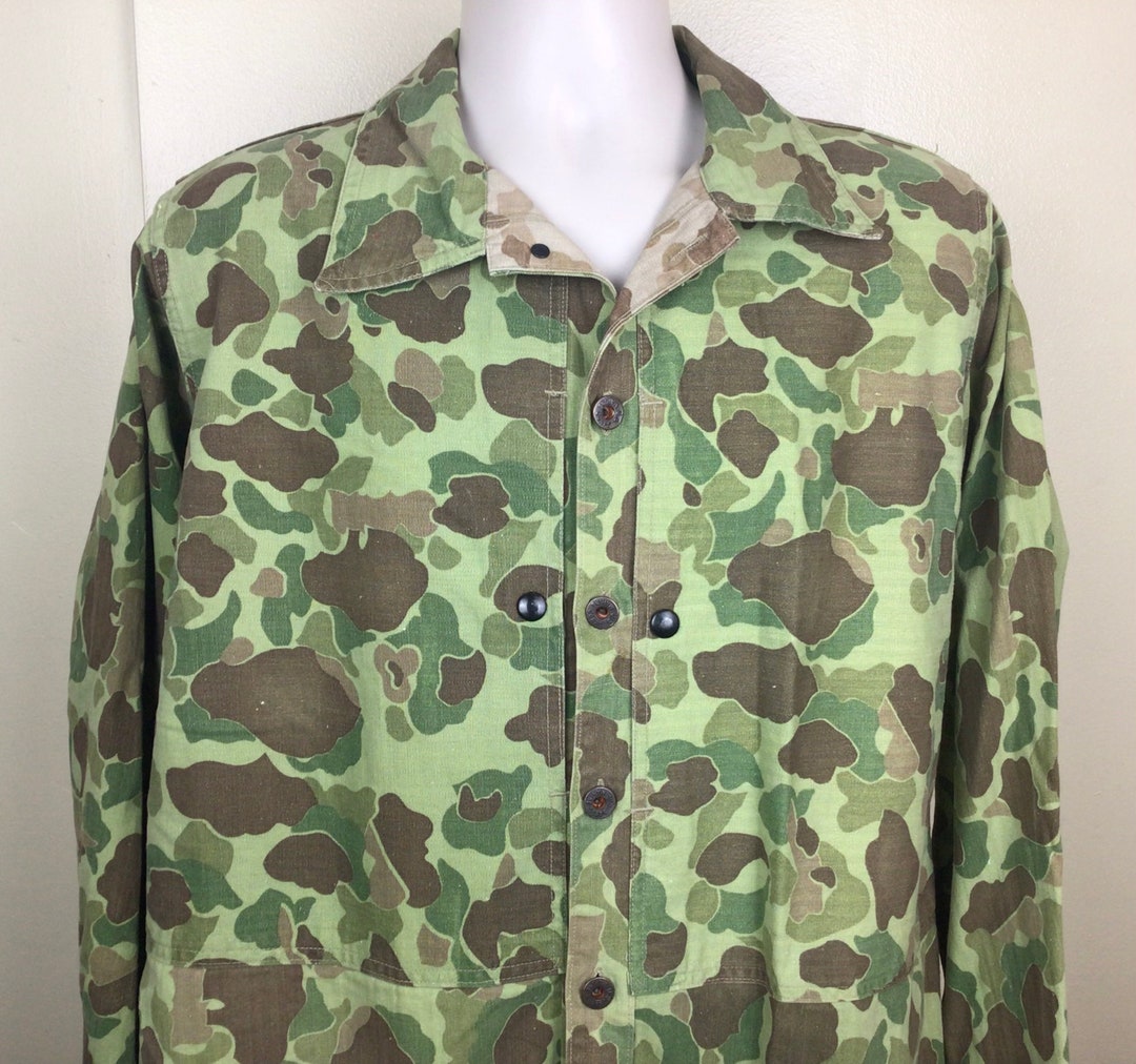 WWII US Marines Frogskin Camouflage Jacket Reversible P-44 Usmc Camo ...