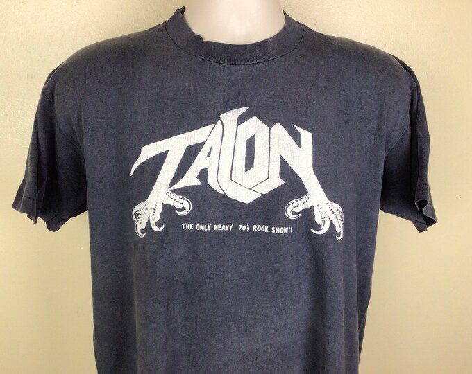 Vtg 80s Early 90s Talon Heavy Metal Cover Band T-shirt Black L Canada ...