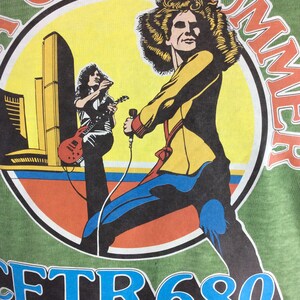 Vtg 70s CFTR 680 Toronto Radio Led Zeppelin T-shirt Green XS Robert ...