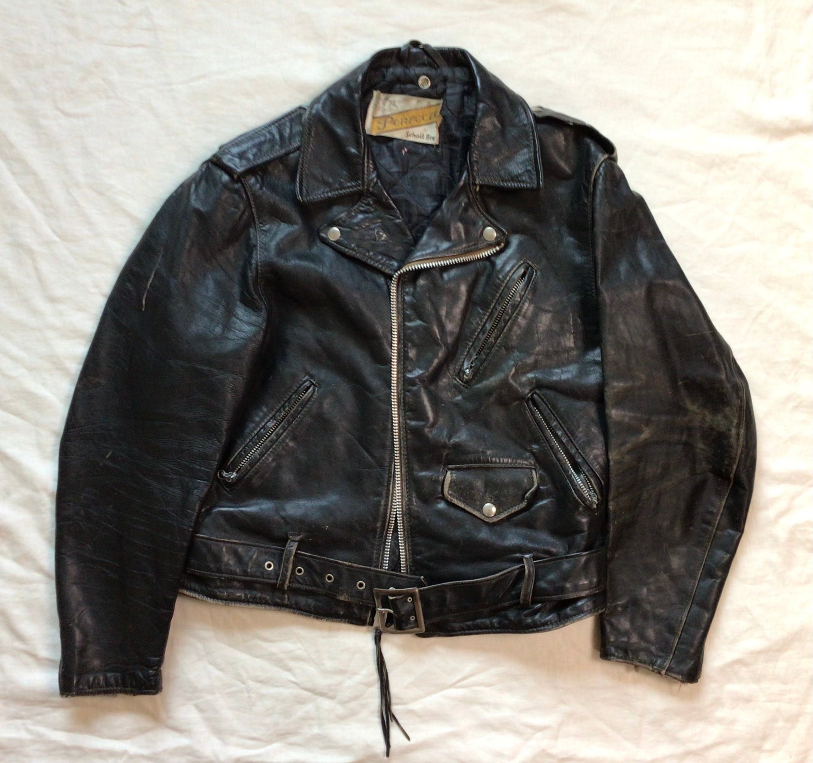 Vtg 70s 80s Schott Perfecto Leather Motorcycle Jacket Black Vtg 70s 80s Schott Perfecto Leather Motorcycle Jacket Black
