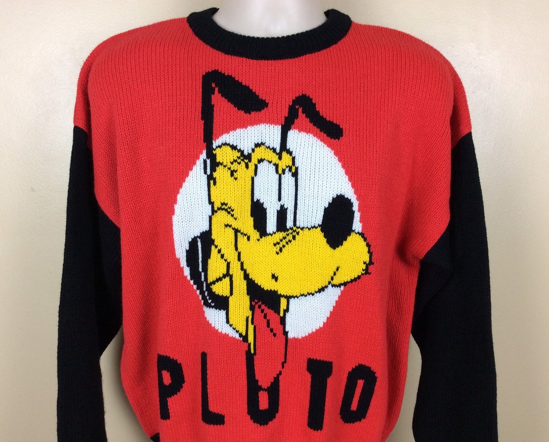 NWT Vtg 80s 90s Disney Pluto Sweater Red M Disney Character - Etsy