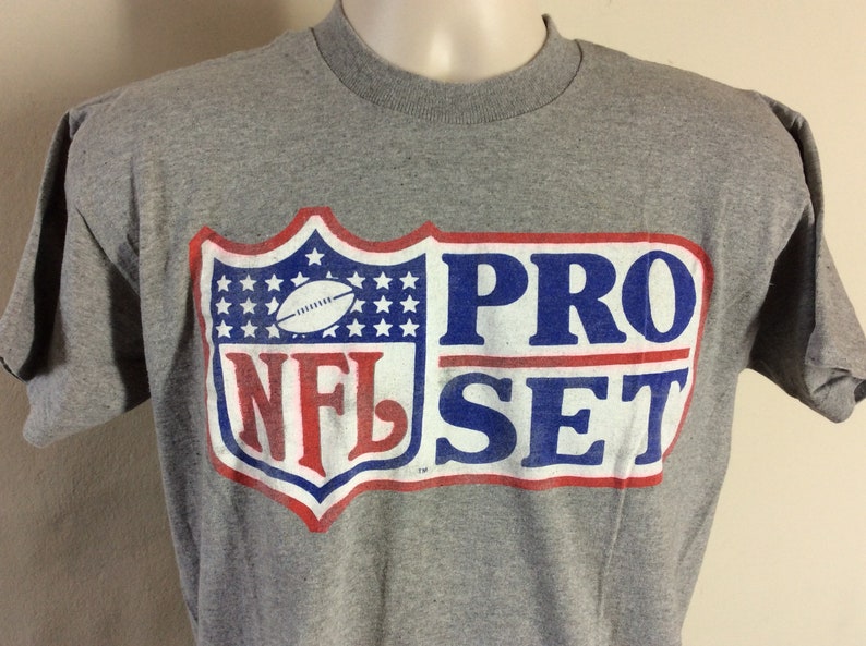 Vtg Early 90s Pro Set NFL Football Cards T-shirt Heather Gray - Etsy