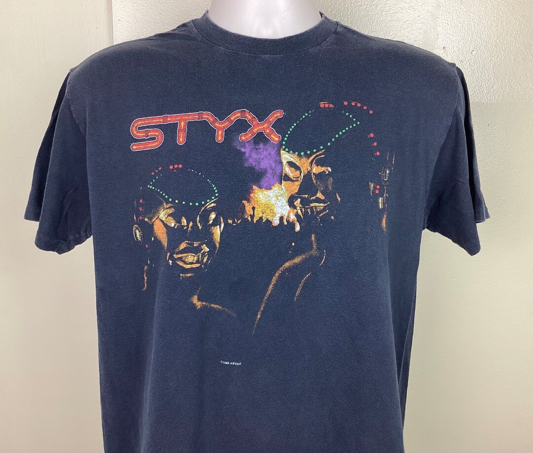 Vtg 1983 Styx Concert T-shirt Black L 80s Classis Prog Progressive Rock ...