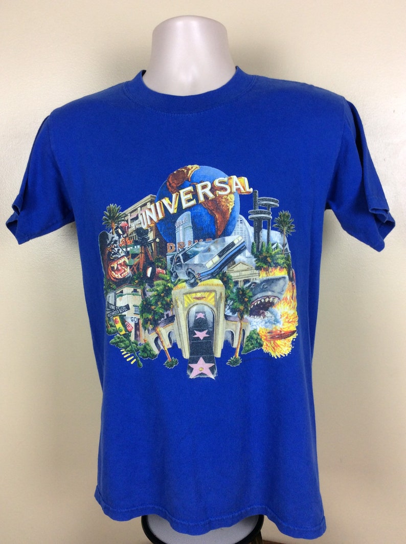 Vtg 90s Universal Studios T-shirt Blue S Theme Amusement Park - Etsy UK