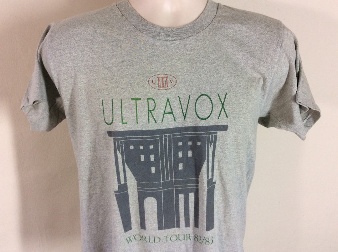 Vtg 1982 1983 Ultravox Concert T-shirt Heather Gray M/L 80s New Wave ...