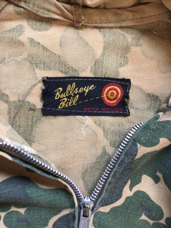 Vtg 60s Bullseye Bill Duck Camo Hooded Jacket Green X… - Gem