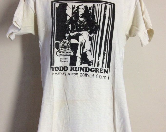 Vtg 1974 Todd Rundgren Steely Dan BTO Concert T-shirt 70s Utopia ...