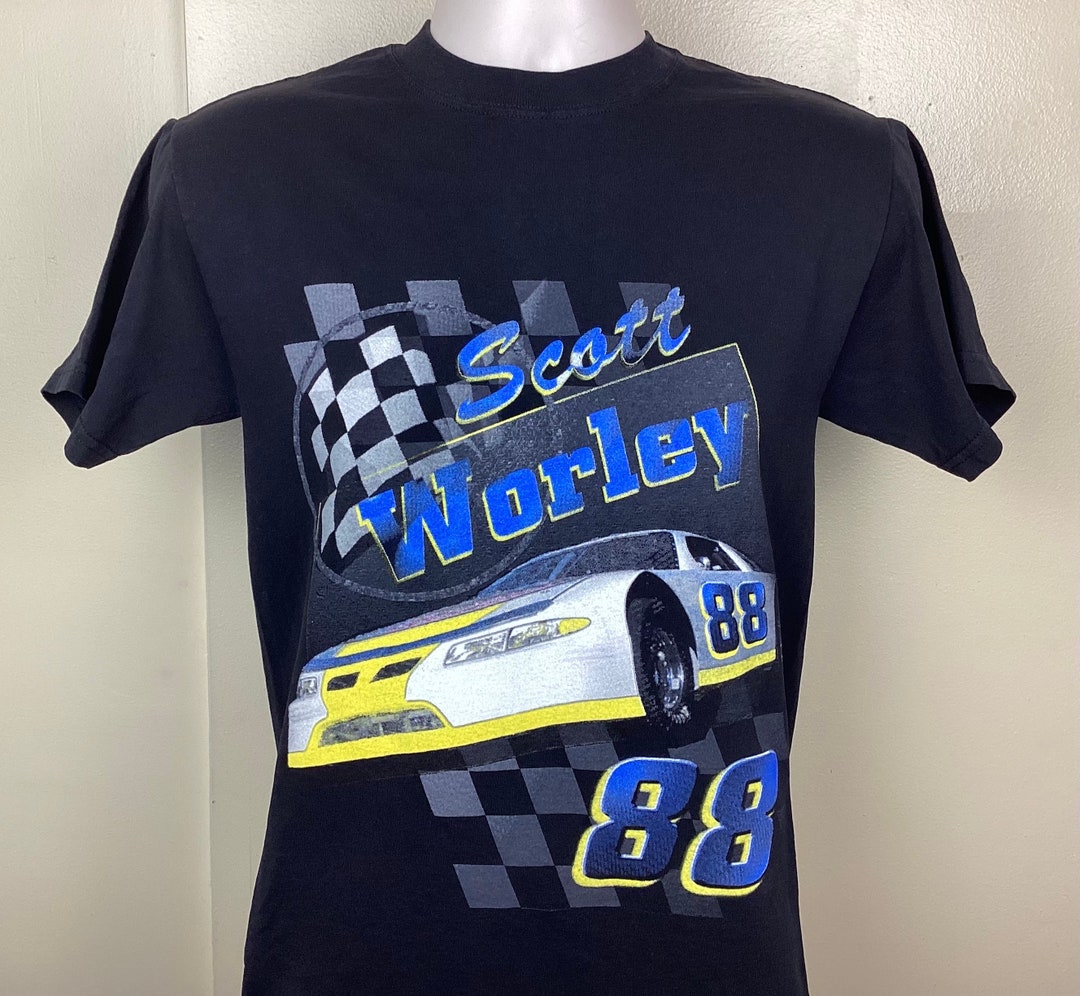 Vtg Y2K Scott Worley T-shirt Black S Race Car Driver Auto Racing Early ...