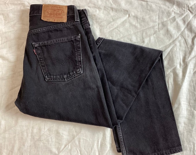 Vtg 90s Levi’s 501 0660 Faded Black Button Fly Jeans 29 X 32 Made in USA Levis W29 L32 - Etsy