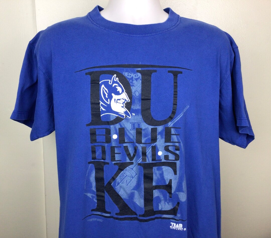 Vtg 90s Duke Blue Devils T-shirt Blue L Footlocker College NCAA Sports ...