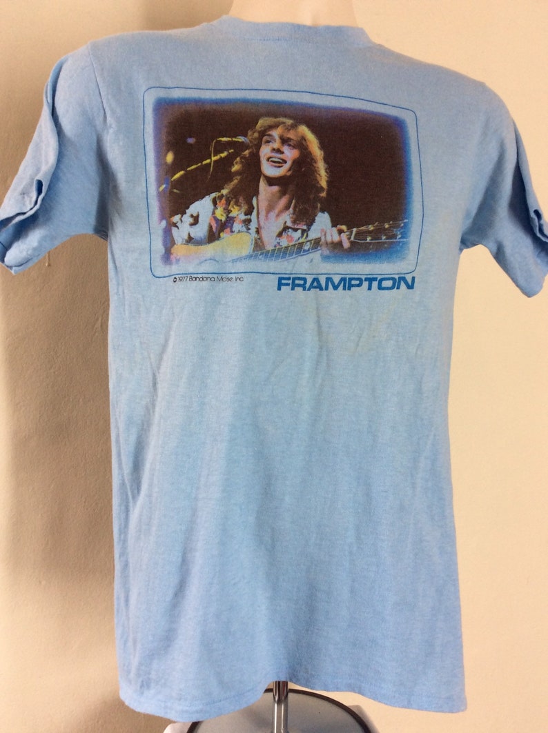 Vtg 1977 Peter Frampton T-shrit Blue XS/S 70s Classic Rock | Etsy