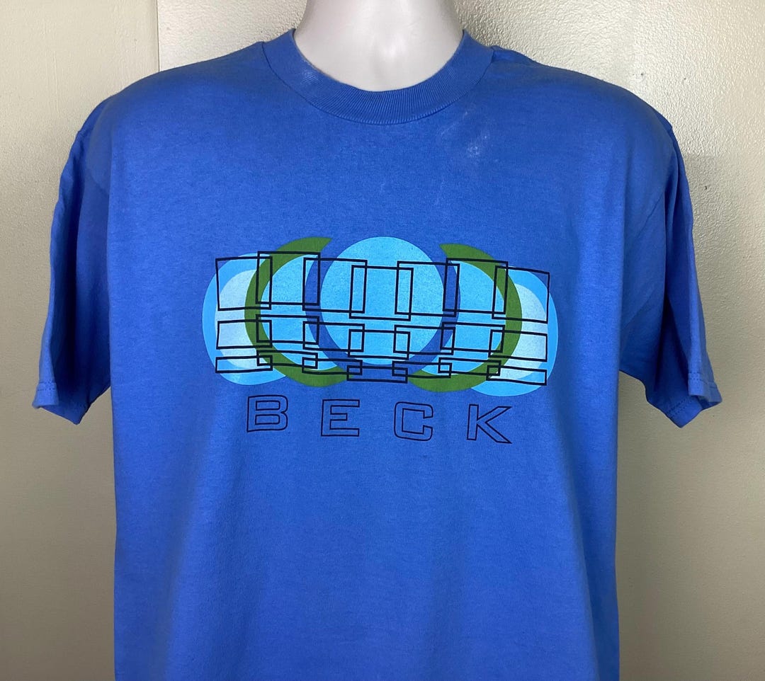 Vtg 90s Beck T-shirt Blue S Alternative Rock Band Alt Indie Music - Etsy