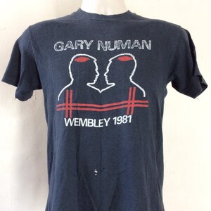 Vtg 1981 Gary Numan Wembley Concert T-shirt Black XS 80s New Wave Punk ...