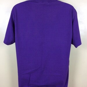 Vtg 90s Tultex Plain Purple Pocket T-shirt L/XL Blank Single Stitch ...