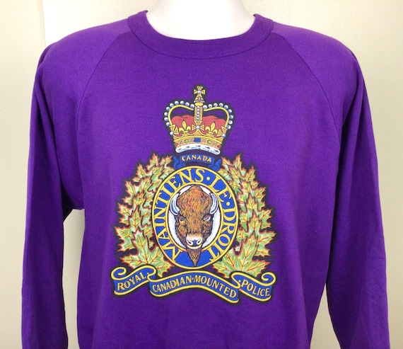 Vtg 80s 90s Royal Canadien Mounted Police Raglan Crew… - Gem