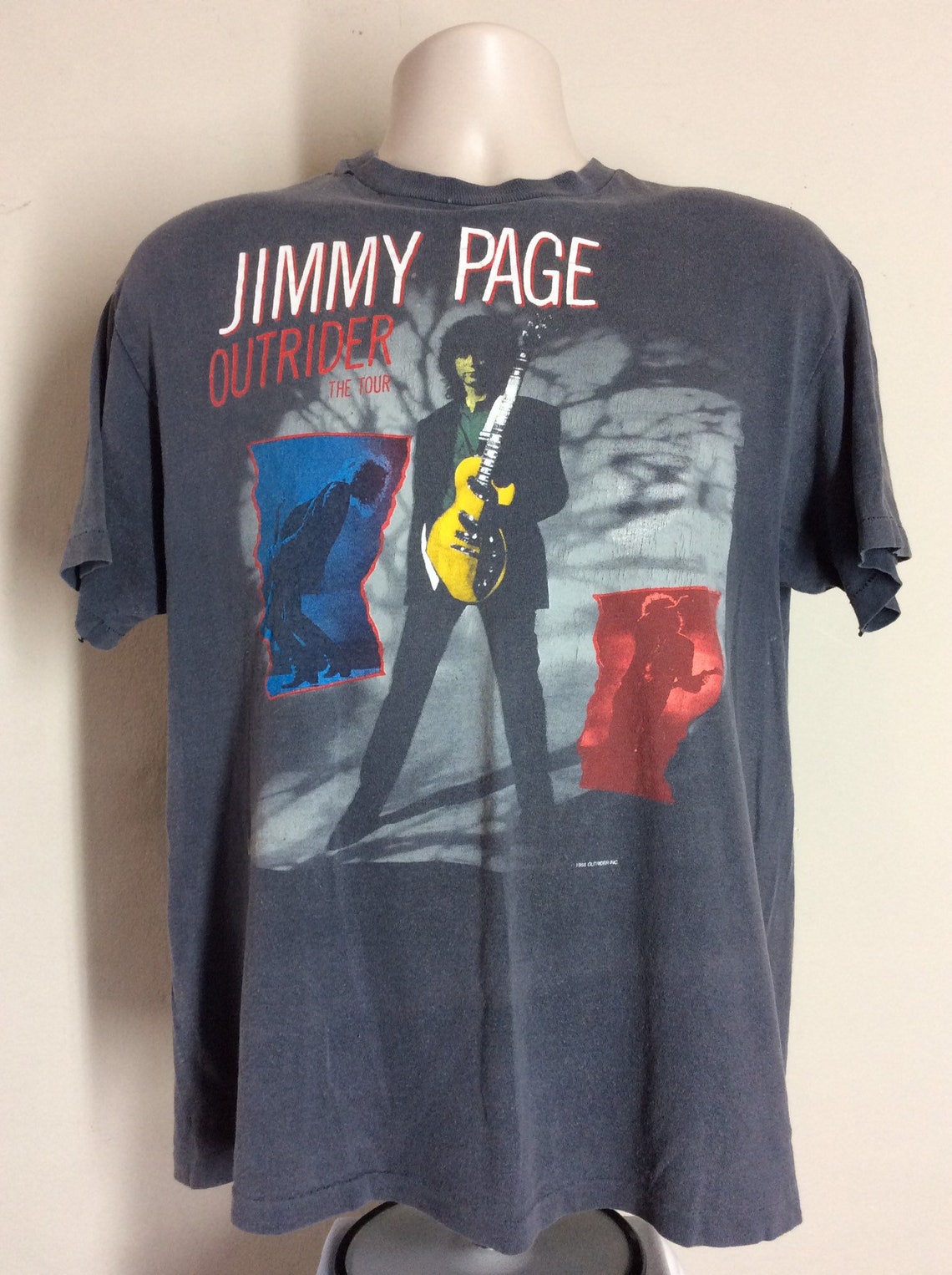 Vtg 1988 Jimmy Page Outrider Concert T-Shirt L/XL 80s Led | Etsy