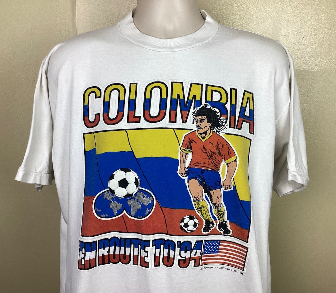 Vtg 1993 Colombia World Cup T-shirt White XL 90s 1994 FIFA Soccer - Etsy