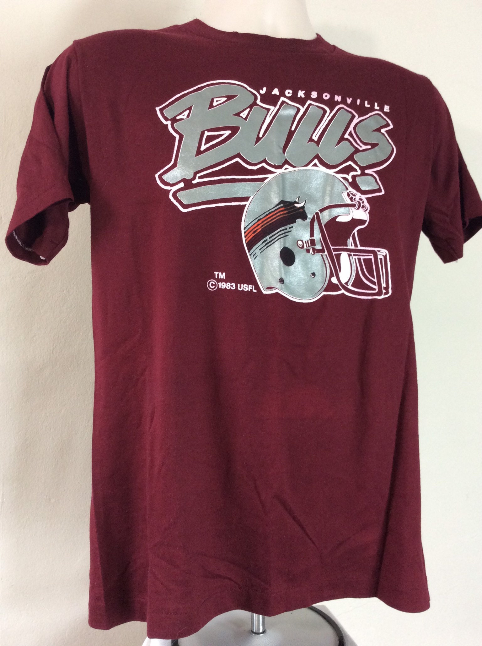 Vtg 1983 USFL Jacksonville Bulls T-shirt Maroon M 80s Football | Etsy