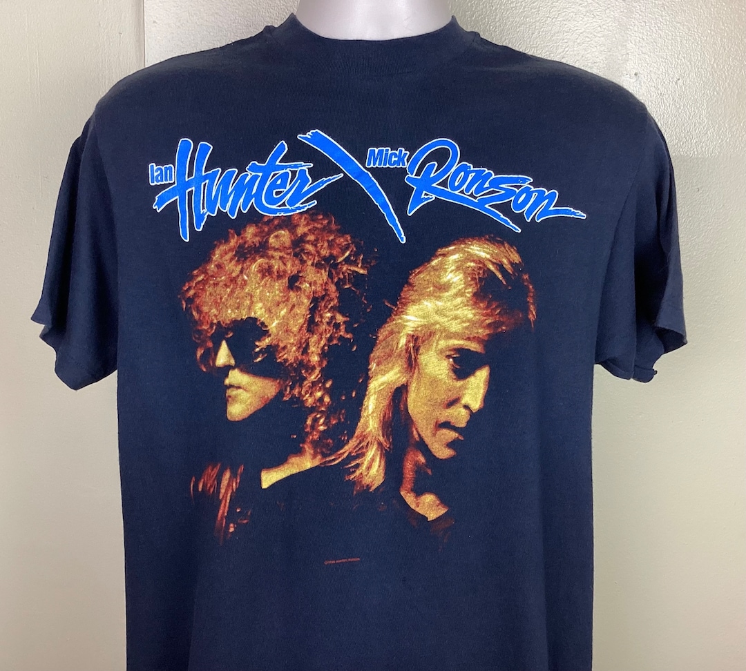 Vtg 1989 Ian Hunter Mick Ronson Concert T-shirt Black L 80s David Bowie ...