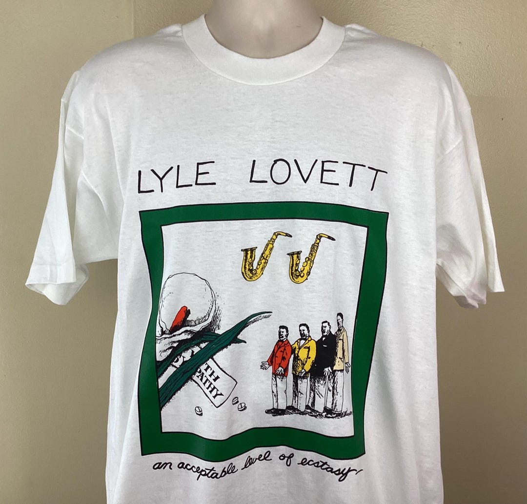 Vtg 90s Lyle Lovett and His Large Band Concert T-shirt White XL Country ...