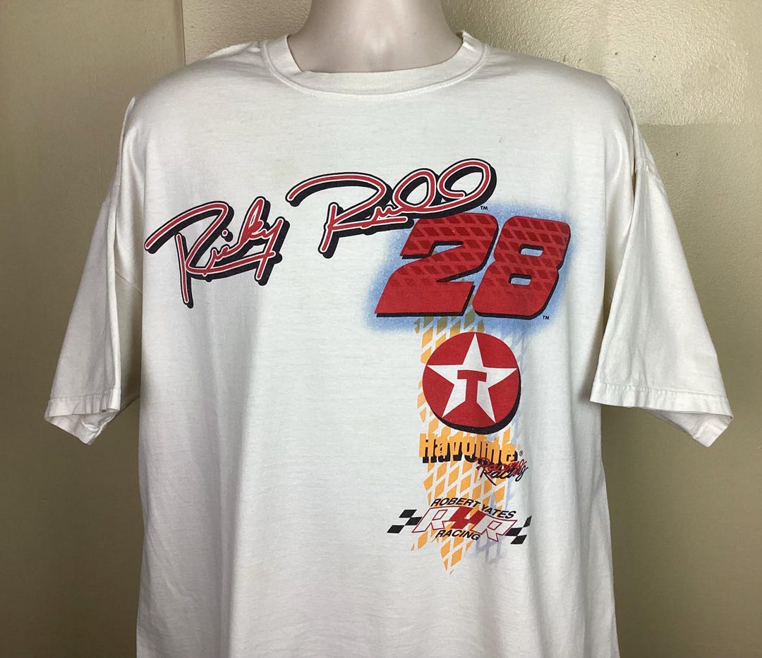 Vtg Y2K Ricky Rudd T-shirt White XL/XXL 2000 Texaco Havoline Nascar ...