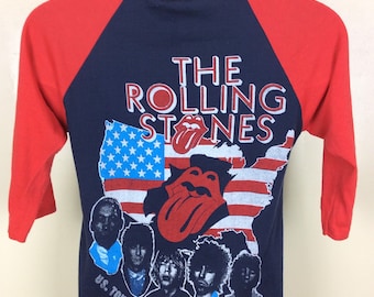 Vtg 1981 Rolling Stones Raglan Jersey Style Concert T-shirt Vtg 1981 Rolling Stones Raglan Jersey Style Concert T-shirt