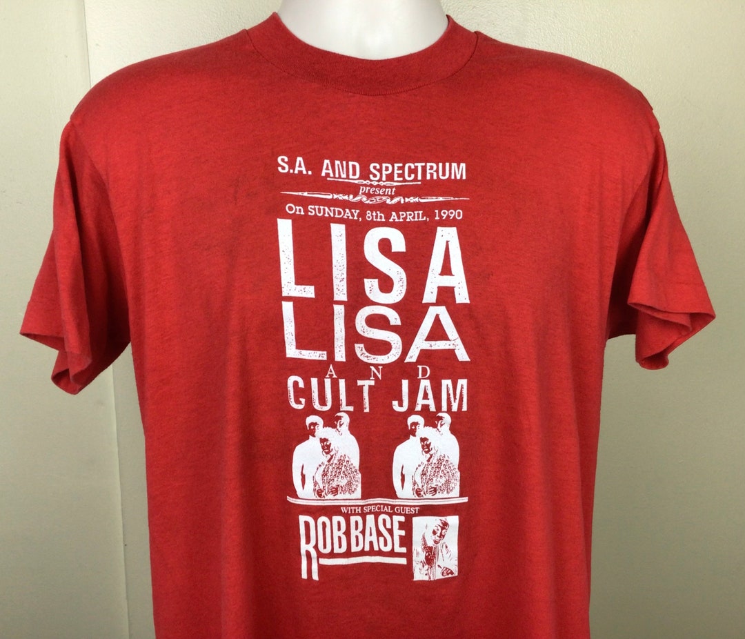 Vtg 1990 Lisa Lisa and Cult Jam Rob Base Concert T-shirt Red L/XL 90s ...
