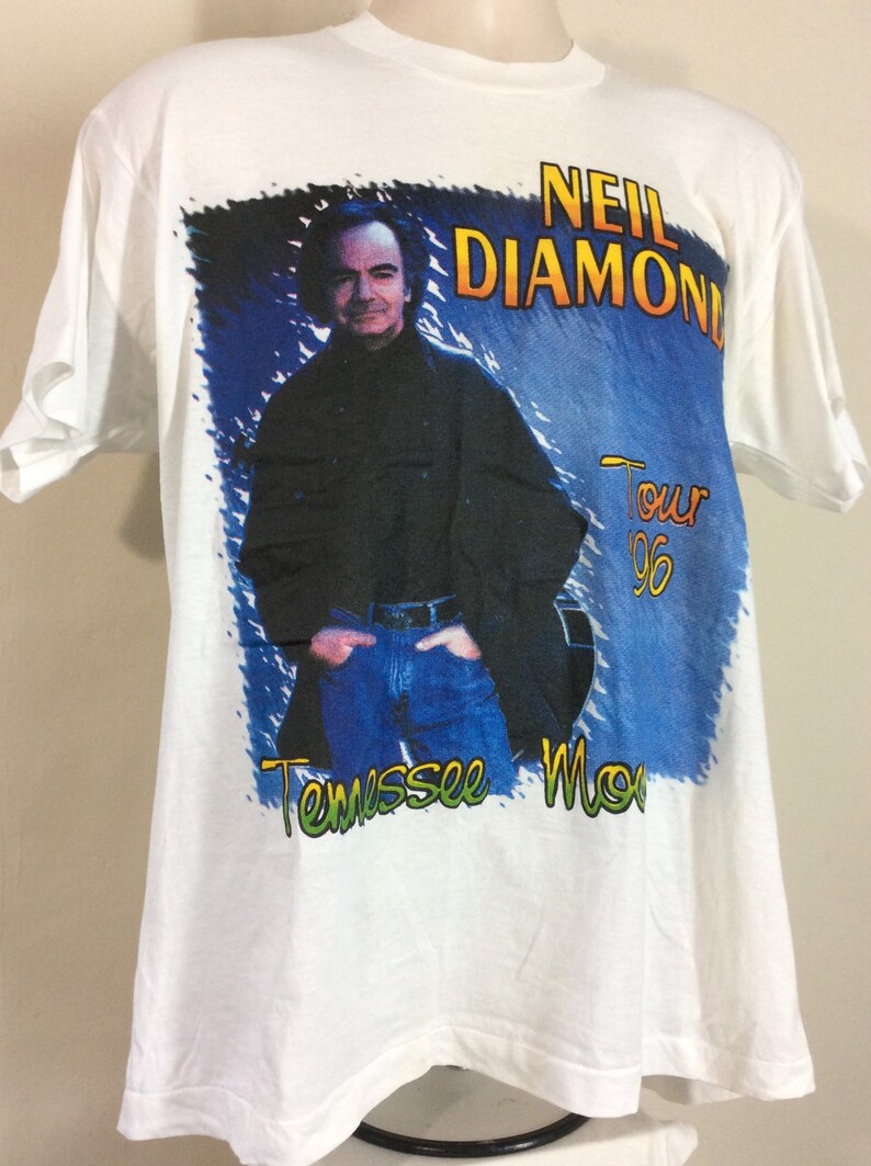 Vtg 1996 Neil Diamond Concert T-shirt White L/XL 90s Classic - Etsy