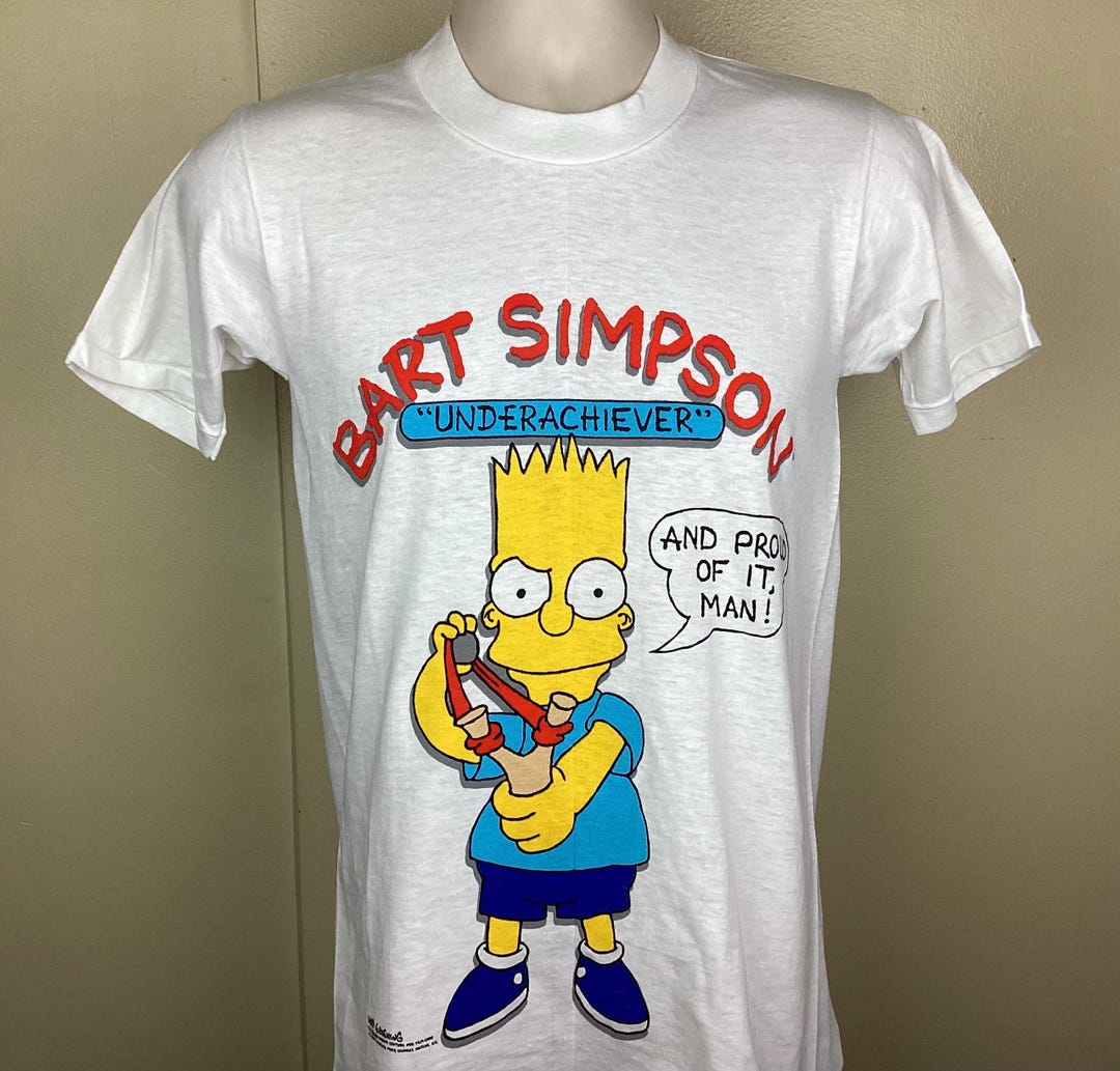 Vintage 1989 the Simpsons Bart Simpson T-shirt White Size S 80s ...