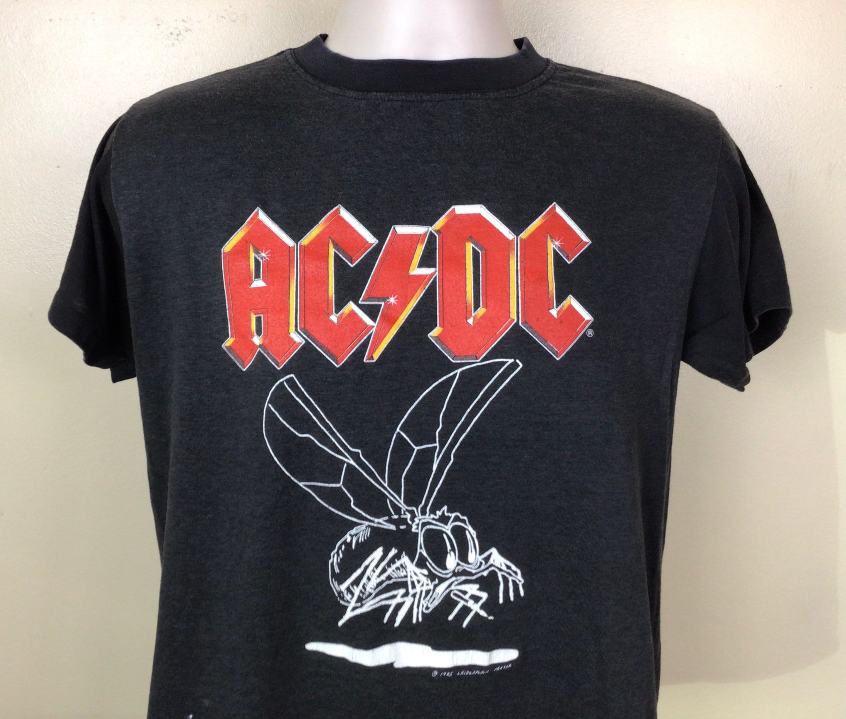 ヴィンテージ 1985 AC/DC フライ オン ザ ウォール コンサート T ヴィンテージ 1985 AC/DC フライ オン ザ ウォール コンサート T