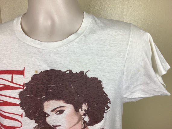 Vtg 1985 Madonna Like A Virgin T-Shirt White M/l 80s … - Gem