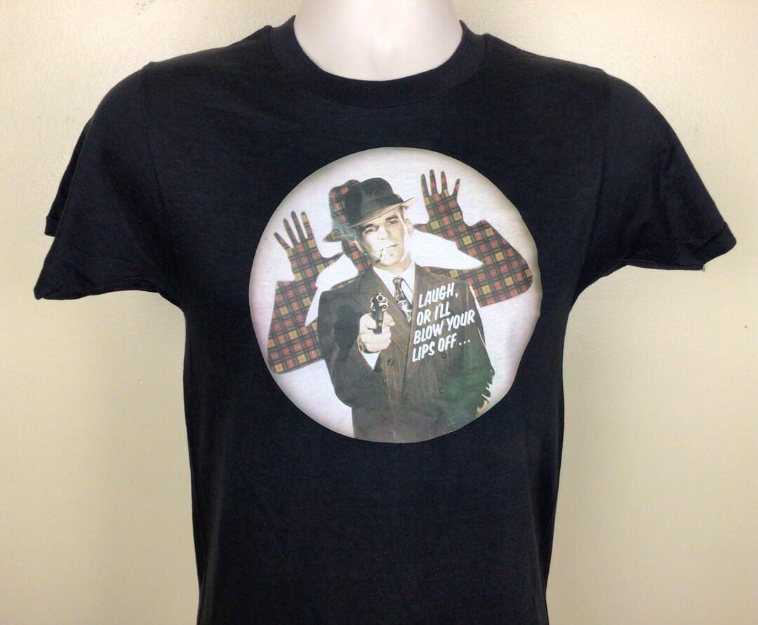 Vtg 1982 Steve Martin Dead Men Don’t Wear Plaid T-shirt Black S 80s ...