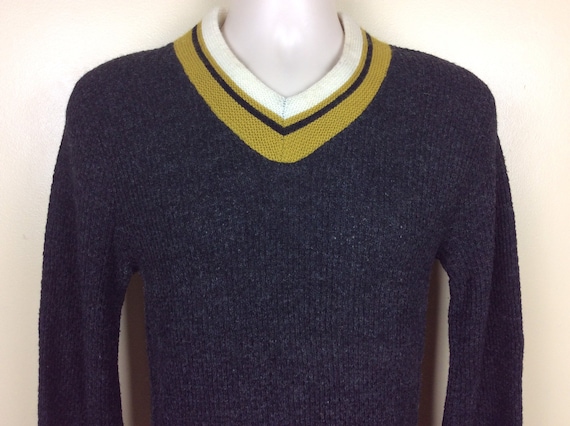 Vtg 40s Rugby Knitting Mills V-Neck Sweater Women’s S… - Gem