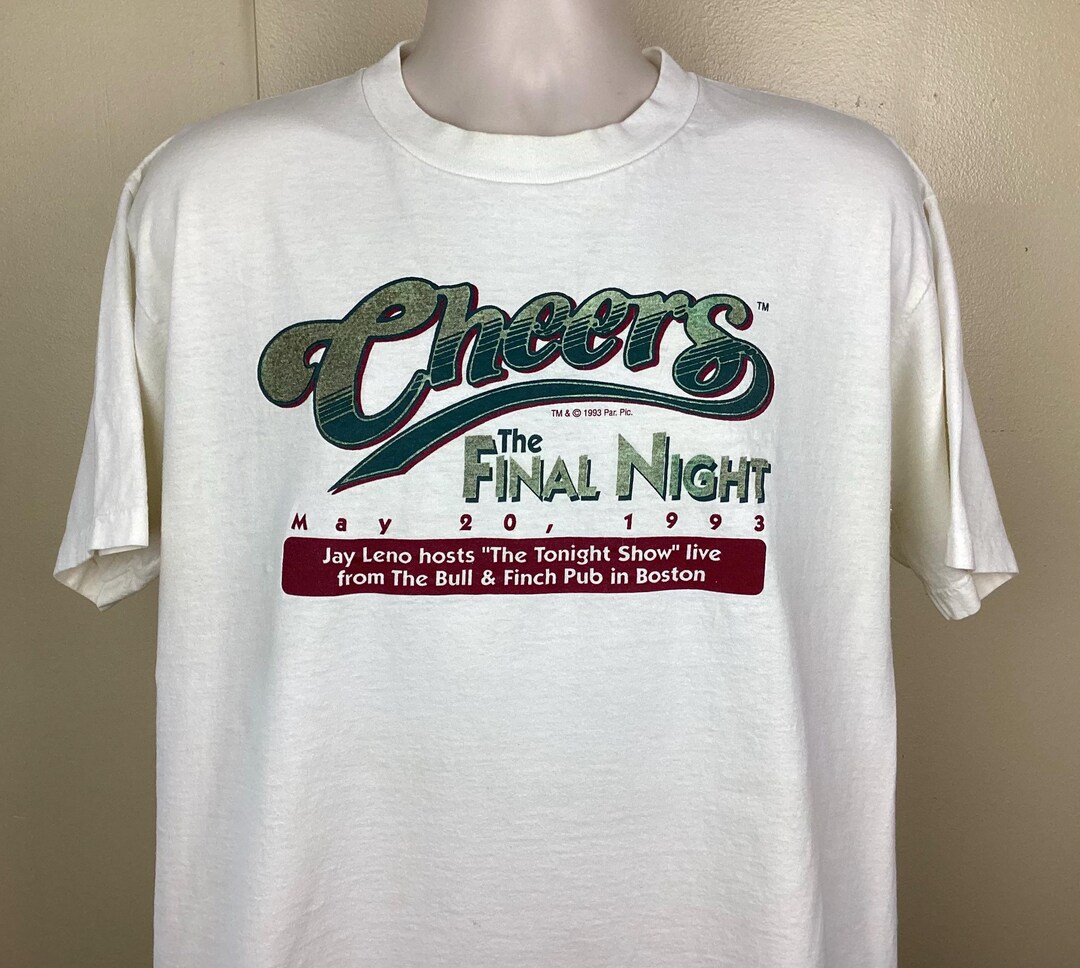 Vtg 1993 Cheers Final Night T-shirt White XL 90s TV Sitcom Comedy Show ...