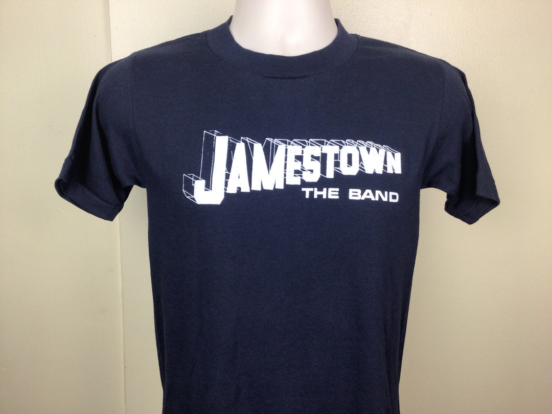 Vtg 80s Jamestown the Band T-shirt Blue S Rock Sportswear New York NY ...