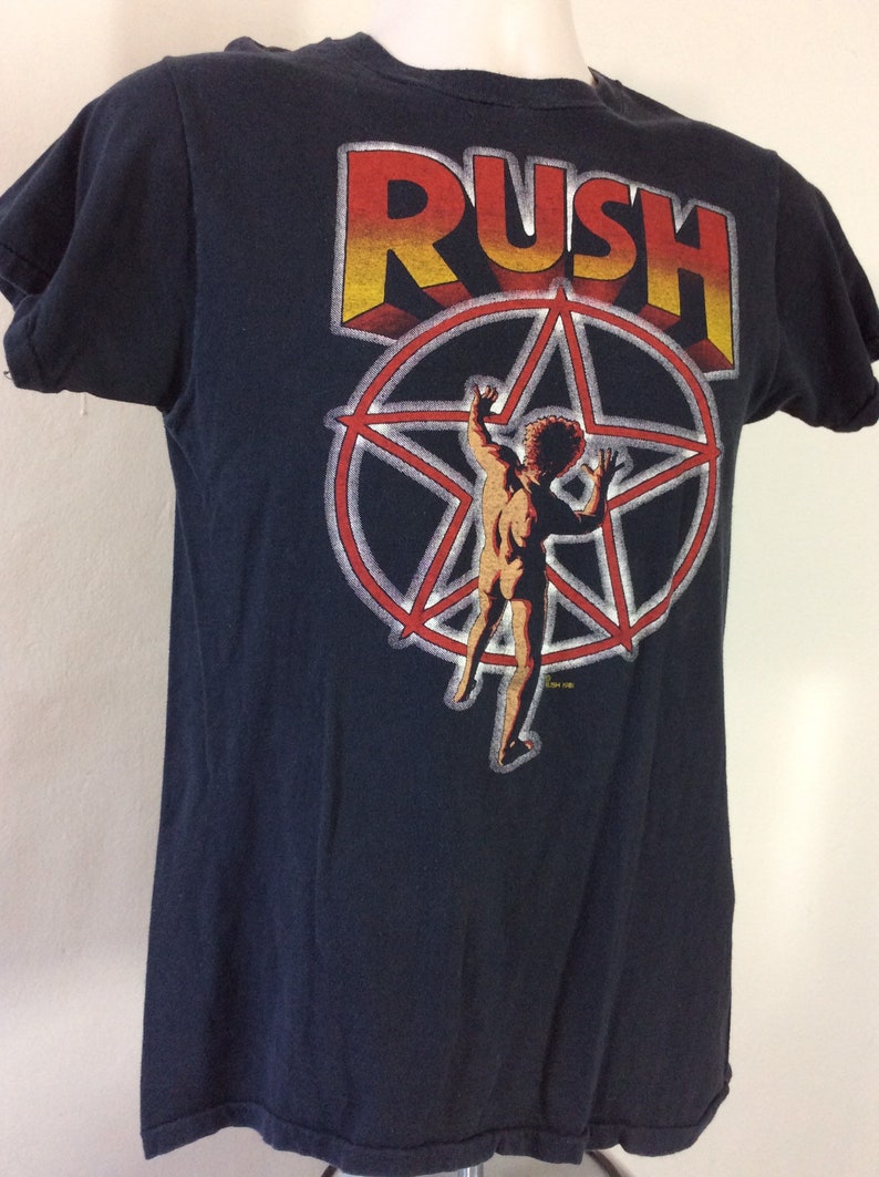 Vtg 1981 Rush T-shirt Black S/M 80s Moving Pictures Classic | Etsy