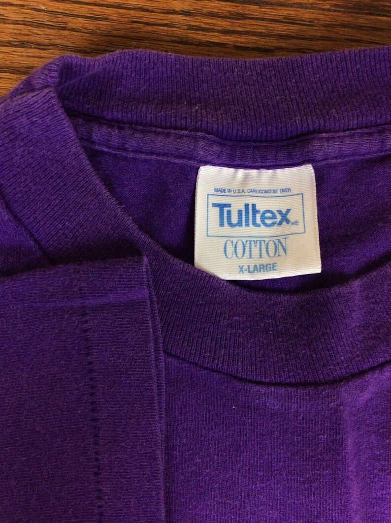 Vtg 90s Tultex Plain Purple Pocket T-shirt L/XL Blank Single - Etsy
