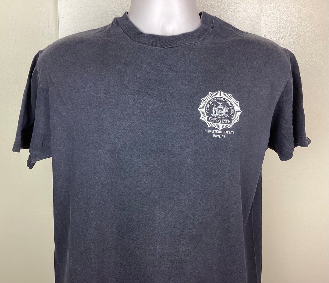 Vtg 80s Marcy Correctional Facility T-shirt Black L New York NY Prison ...
