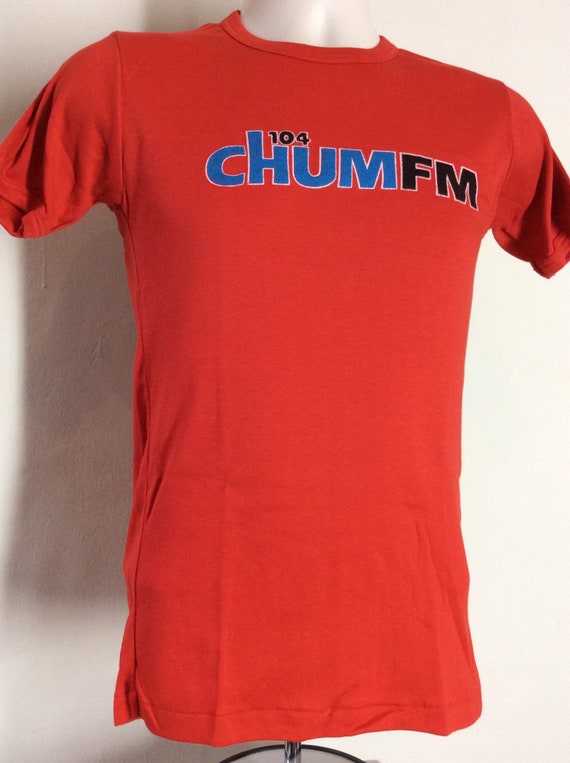 Vtg 70s CHUM FM Radio Station T-Shirt Red XS Toronto … - Gem