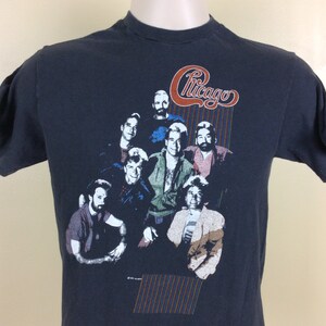 Vtg 1985 Chicago Concert T-shirt Black XS/S 80s Yacht Rock Band Peter ...