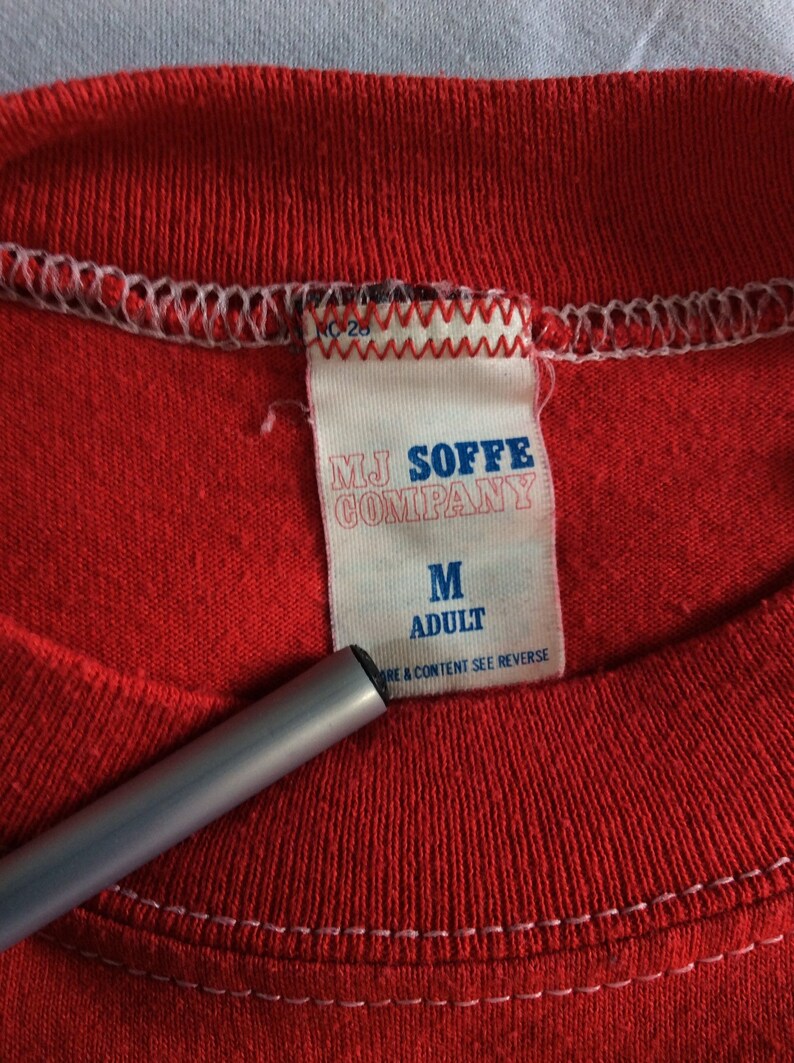 Vtg 70s 80s Amsco Runners Club Erie PA Jersey Style T-shirt Red M Soffe ...